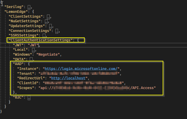 Configuring Login : AAD – LemonEdge